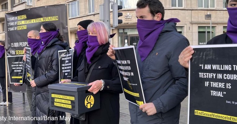 Viol Comme Arme De Guerre Action Damnesty à Lambassade DÉthiopie